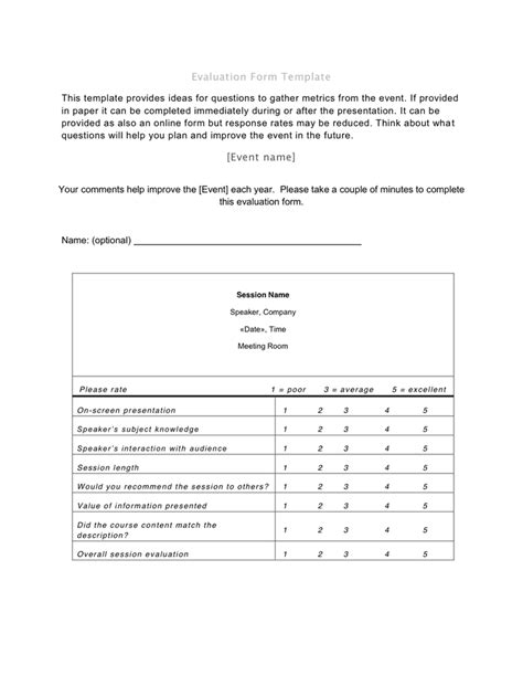 General Evaluation Template Download Free Documents For PDF Word And Excel
