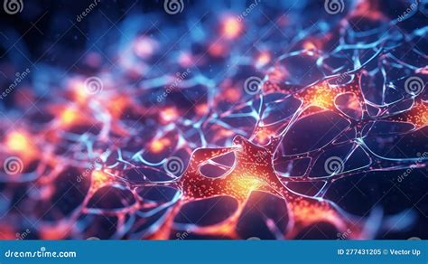 Glowing Neural Links Network Generative Ai Stock Illustration Illustration Of Information