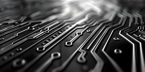Monochrome Circuitry Pattern For Computer And Engineering Enthusiasts