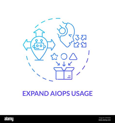 2d Thin Linear Gradient Expand Ai Ops Usage Icon Stock Vector Image And Art Alamy