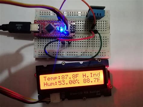 temperature humidity and heat index meter using arduino