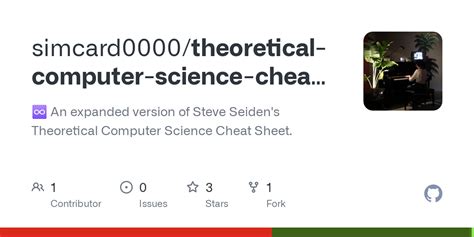 Github Simcard0000theoretical Computer Science Cheat Sheet ♾️ An Expanded Version Of Steve
