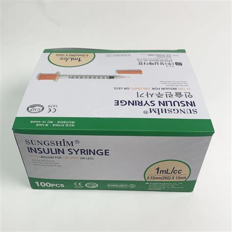 성심 인슐린주사기 1ml 29g13mm 봉침용 1통100개입