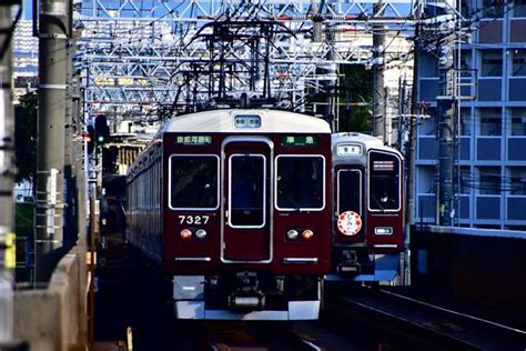 ダイヤ改正前の阪急京都線平日朝ラッシュ時ダイヤ定点観測6【117上新庄】 Express Diary3