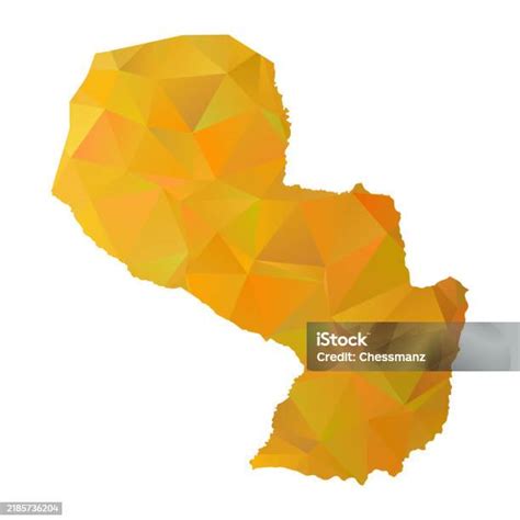파라과이의 지도 금 기하학적 구겨진 삼각형 다각형 디자인 당신의 0명에 대한 스톡 벡터 아트 및 기타 이미지 0명 1위 3차원 형태 Istock