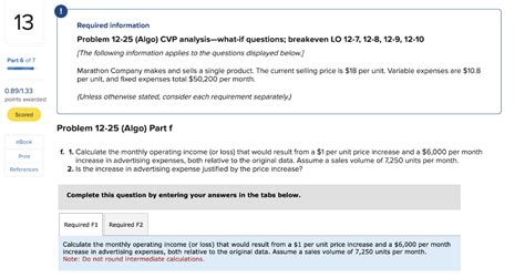 Solved Required Information Problem Algo CVP Chegg