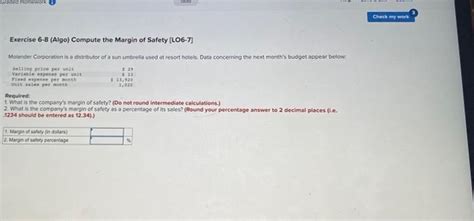Solved Exercise 6 4 Algo Computing And Using The Cm Ratio
