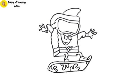 How To Draw Spongebob Squarepants With Skateboard Hand Of Art