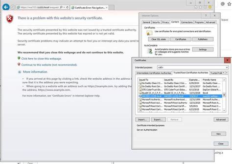 Internal Iis Self Signed Certificate Warning Message Windows