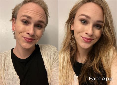 Left Is Me Yesterday 2 Months Into Hrt Right Is Faceapp I Realize