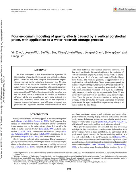 Pdf Fourier Domain Modeling Of Gravity Effects Caused By A Vertical Polyhedral Prism With