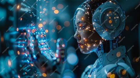 Premium Photo Ai Robot Using Cyber Security To Protect Information