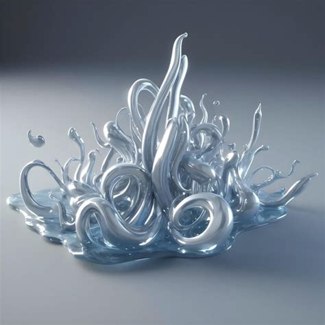 Premium Photo Liquid 3d Forms