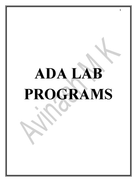 Ada Lab Programs Pdf Mathematical Logic Mathematics