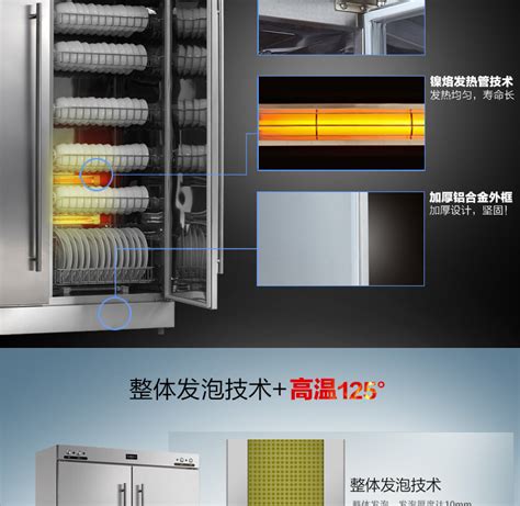 厂家直销RTP700F 1A高温双门立式不锈钢消毒柜酒店饭店商用消毒柜 阿里巴巴