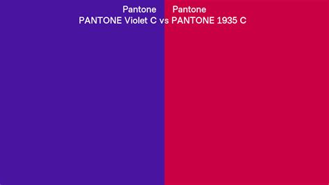 Pantone Violet C Vs Pantone 1935 C Side By Side Comparison
