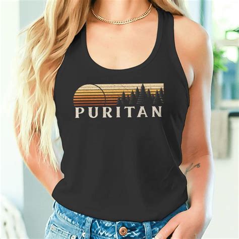 Puritan Pa Vintage Evergreen Sunset Eighties Retro Tank Top Monsterry