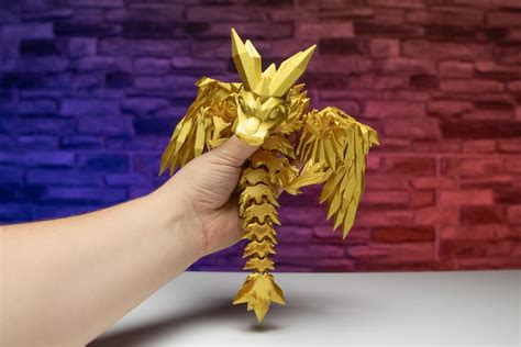 3d Printed Dragon With Wings Stl For Free Download