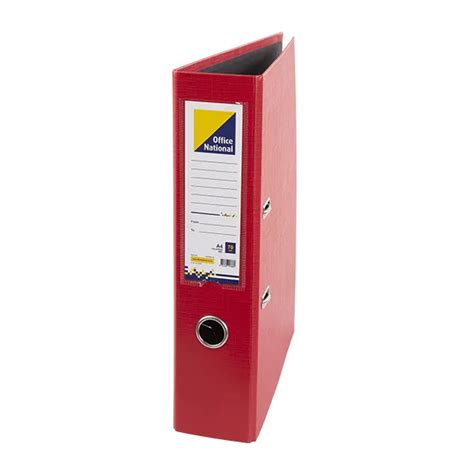 A4 Polypropylene Lever Arch Files 70mm Red Office National