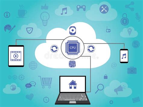 Cloud Computing Data Storage Stock Vector Illustration Of Arrow Business 81372996