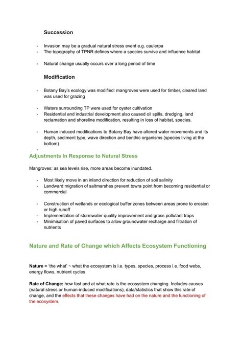 Ecosystem At Risk Geography Year 12 Hsc Thinkswap