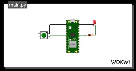 LED PRENDE APAGA CON BOTÓN Wokwi ESP32 STM32 Arduino Simulator