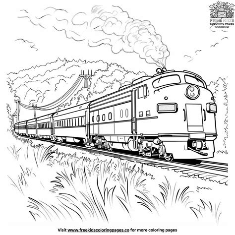 Beautiful Passenger Train Coloring Pages