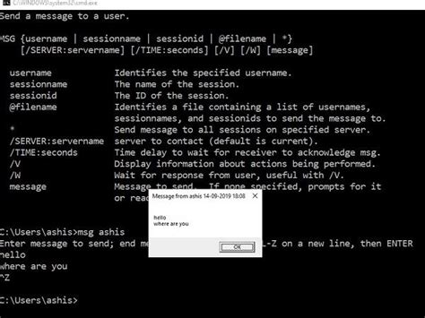 Comando Msg Exemplos Switches E Mais
