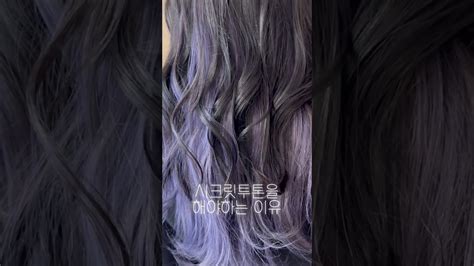 시크릿투톤의 눈정화타임 Feat 탈색 부분탈색 염색 애쉬바이올렛 긴머리스타일 그로잉살롱 Youtube
