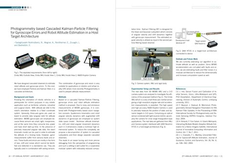 Pdf Photogrammetry Based Cascaded Kalman Particle Filtering For Gyroscope Errors And Robot