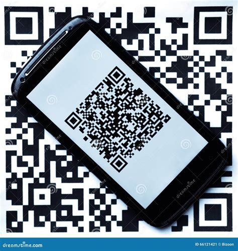 QR Code Mobile Scanner Stock Image Image Of Holding