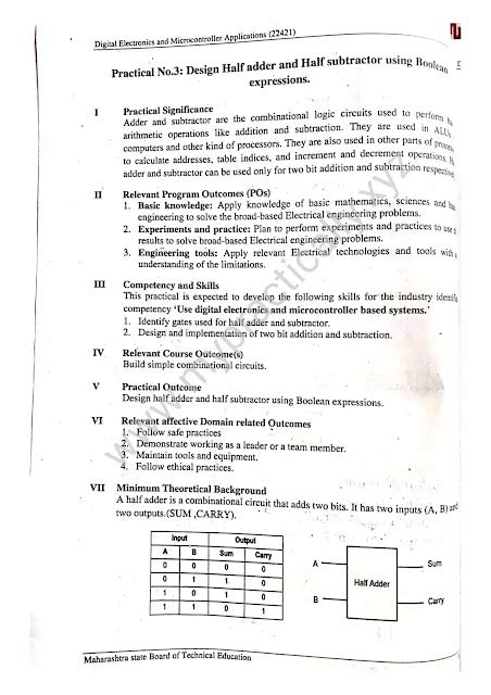 22421 Digital Electronics And Microcontroller Applications Dem Lab Manual Answers Second