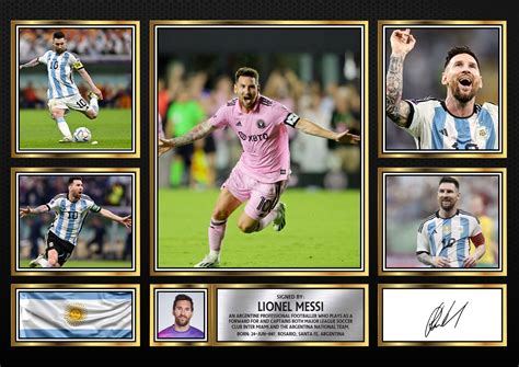 Lionel Messi Footballer Signed Autographed Limited Edition Poster Print T Optional Frame A4