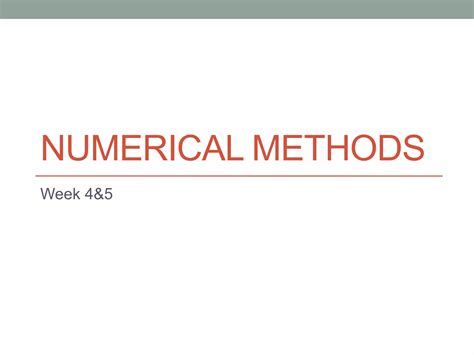 Numerical Methodslec3ppt