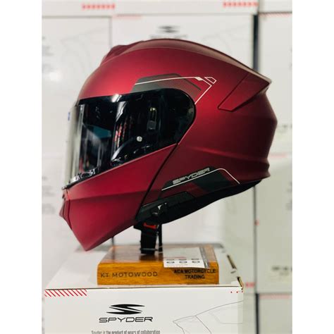 Spyder Force V2 Modular Helmet With Dual Visor Free Clear Visor