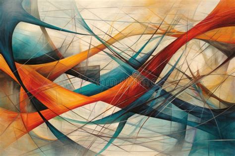 symphony of abstract lines intersecting and diverging creating a