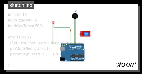 Buzzer Prototype Buat Smoke Alarm Wokwi Esp32 Stm32 Arduino Simulator