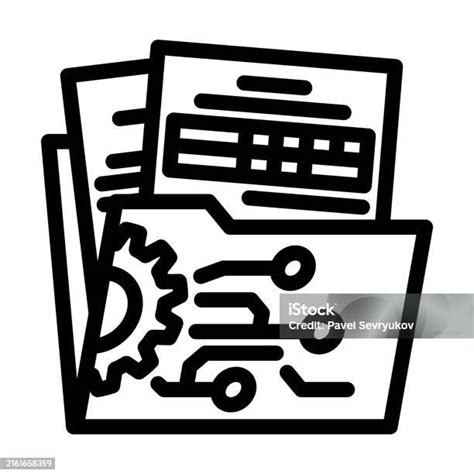 데이터 거버넌스 비즈니스 프로세스 라인 아이콘 벡터 일러스트 레이 션 개발에 대한 스톡 벡터 아트 및 기타 이미지 개발