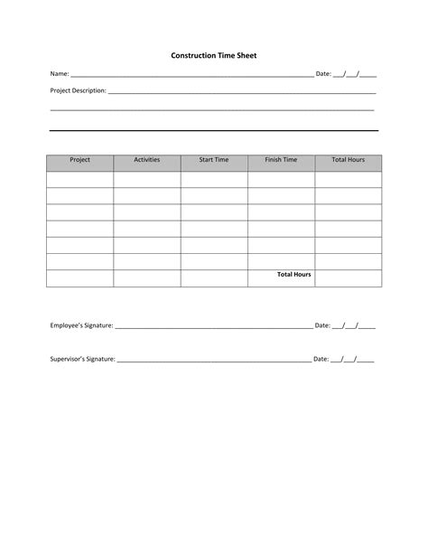 Download Construction Timesheet Template Excel Pdf Rtf Bogiolo