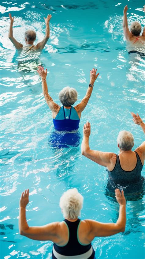Free Senior Water Aerobics Image Seniors Pool Exercise Download