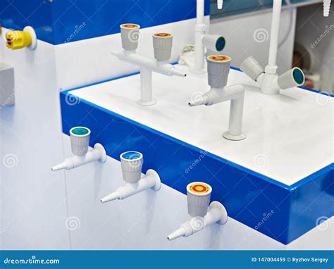Taps In Chemical Laboratory Stock Image Image Of Science Taps 147004459