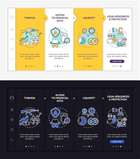 Premium Vector Worldwide Asset Issues Onboarding Template Responsive Mobile Website With Icons