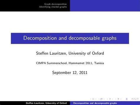 Pdf Decomposition And Decomposable Graphssteffenteachingcimpa