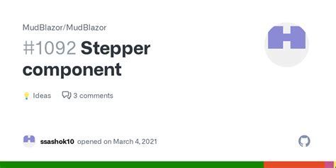 Stepper Component · Mudblazor Mudblazor · Discussion 1092 · Github
