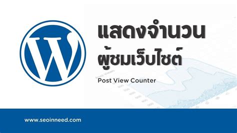 Post Views Counter ปลั๊กอินแสดง สถิติการเข้าชมเว็บไซต์ Seo In Need