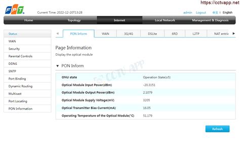 Open Port NAT Port On FPT Modem F Y Application System