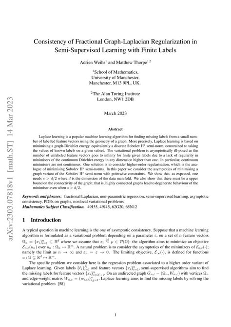 consistency of fractional graph laplacian regularization in semi