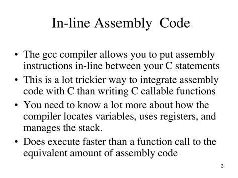 Assembly Language Programming V In Line Assembly Code Ppt Download