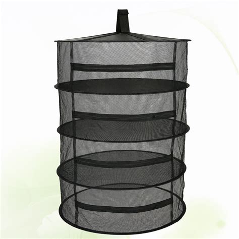 Badu Bg Стелаж за сушене Мрежа 4 слоя сушилня Мрежа Висяща сушилня за дехидрататор за чай черен