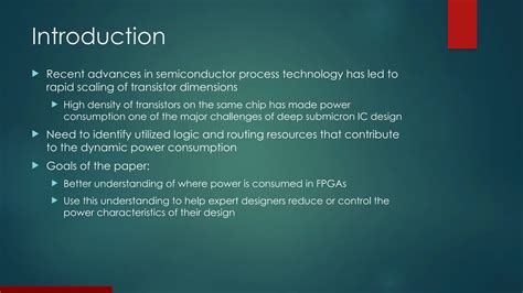 Dynamic Power Consumption In Large Fpgas Ppt Free Download